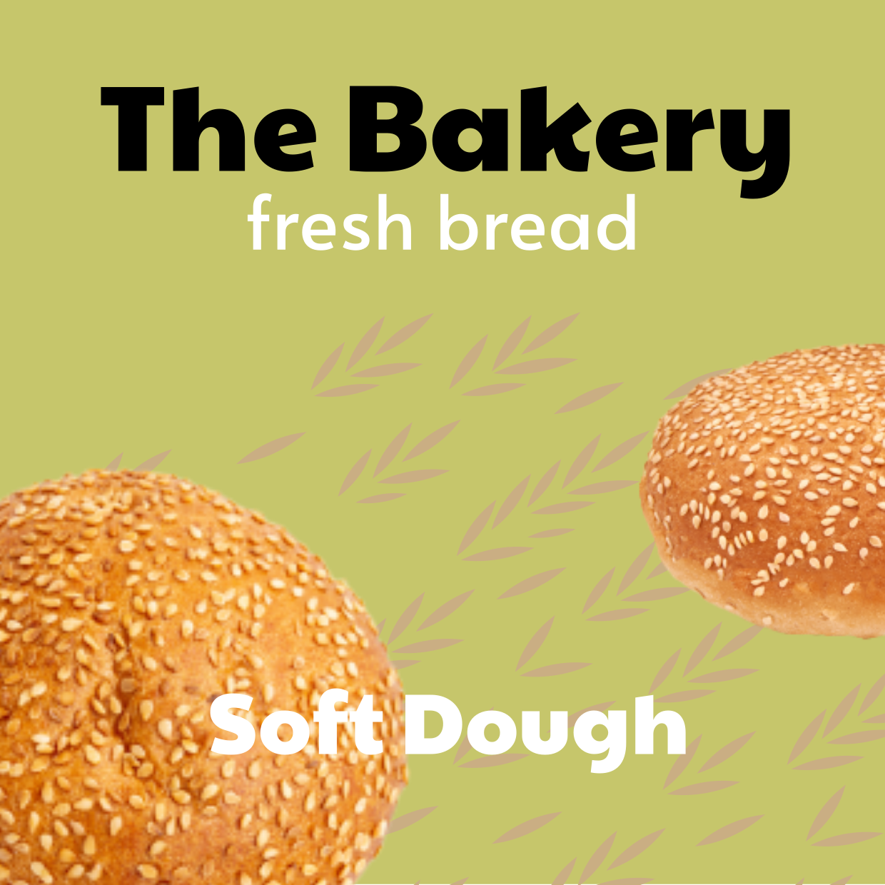 Bakery Fresh Bread Image Sign Template | Square Signs