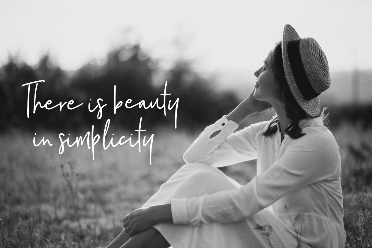 There Is Beauty In Simplicity Black And White Photo Template | Square Signs