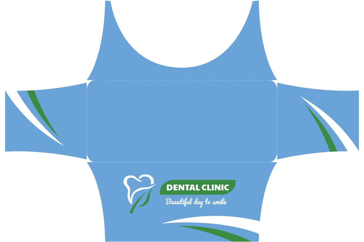 Blue Dentistry Logo and Brand Name Table Cover Template | Square Signs
