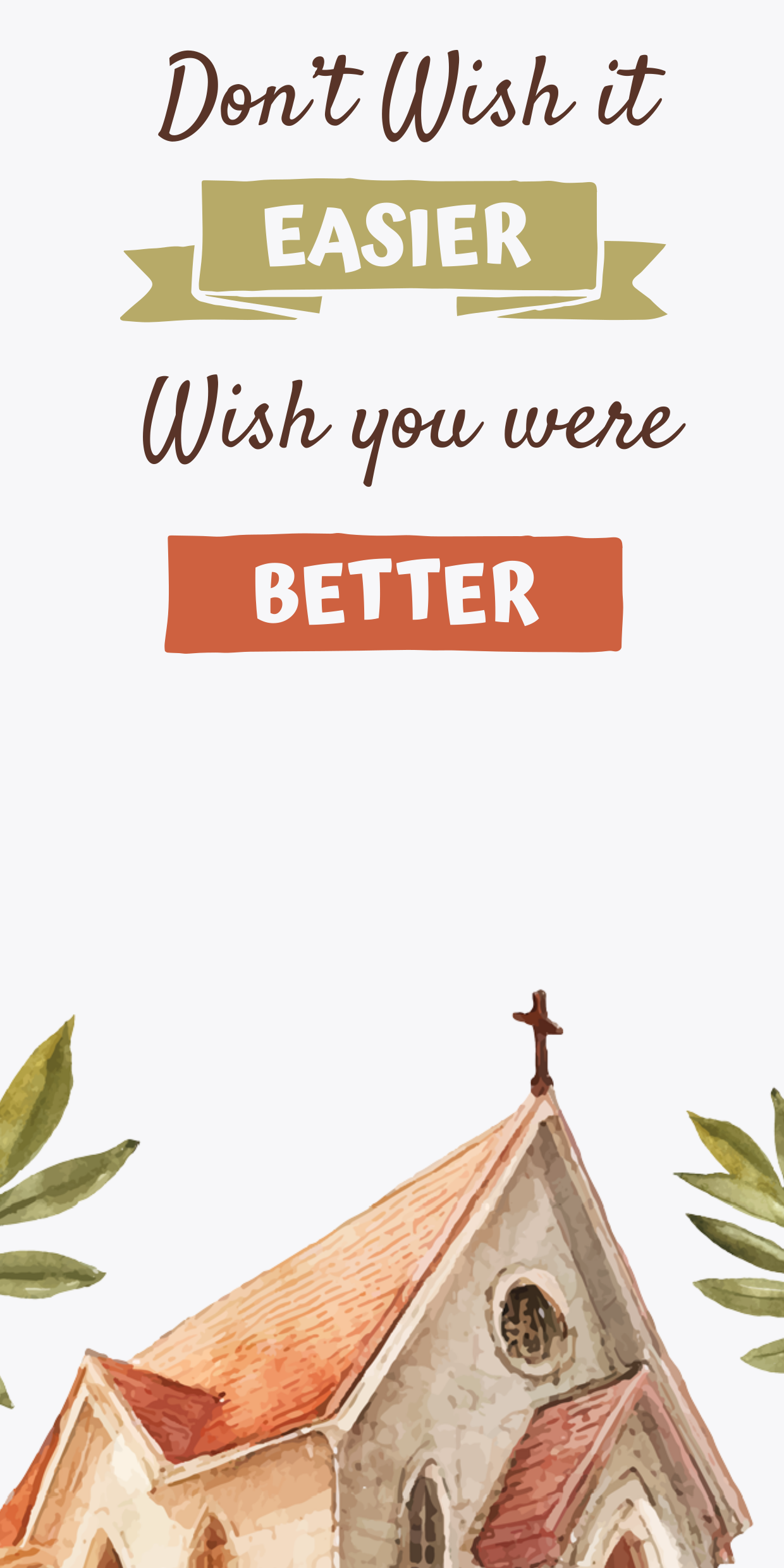Inspirational Quote Church Sign Template | Square Signs