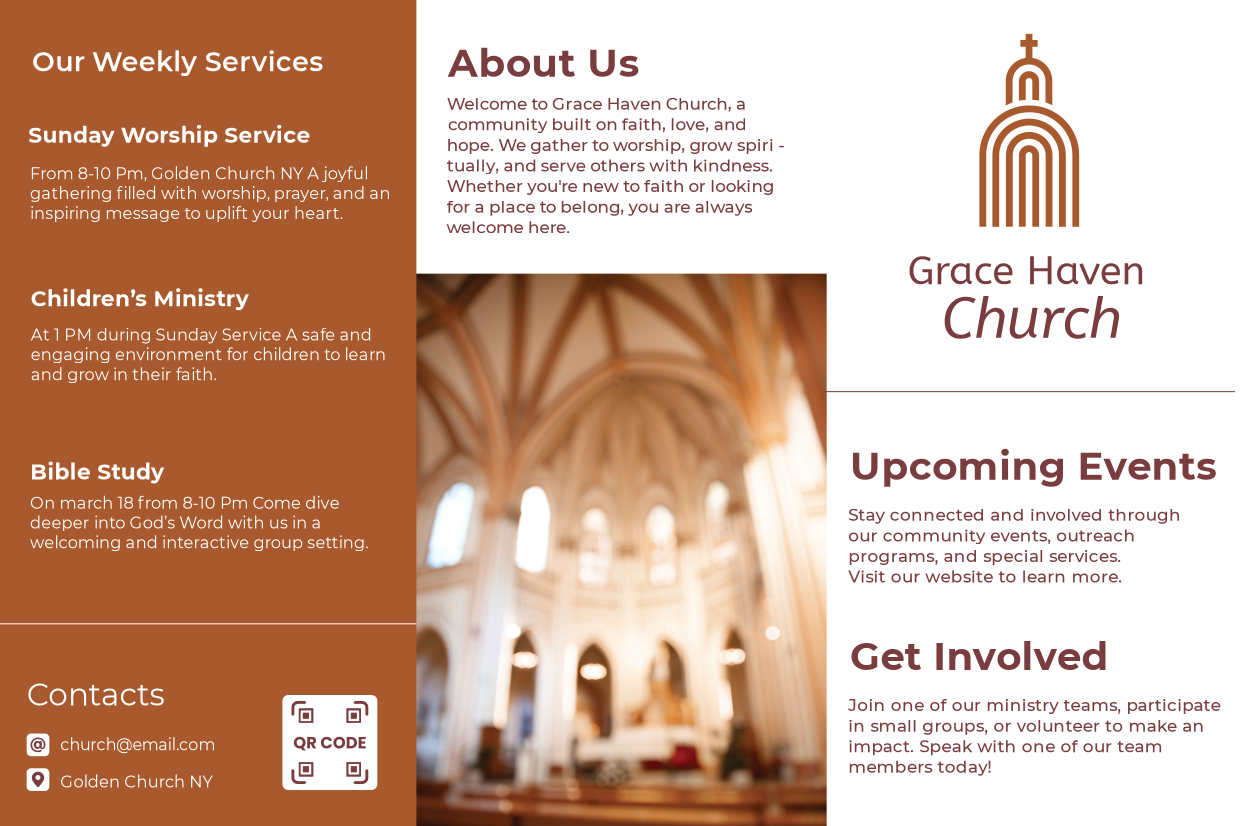 Community-Focused Informational Church Sign Template | Square Signs