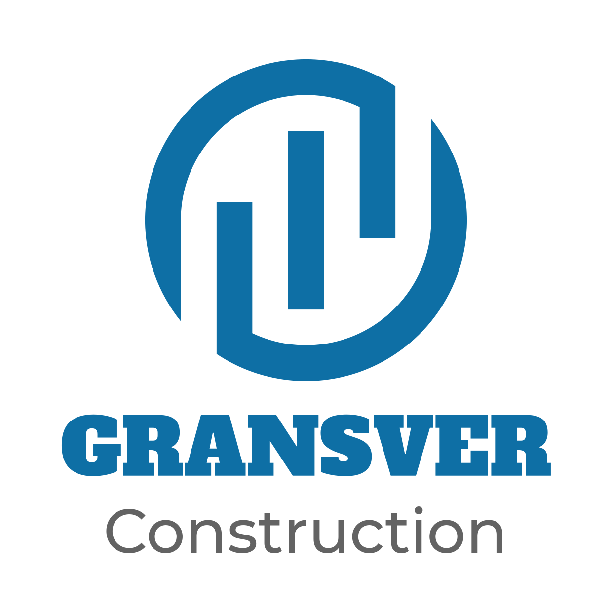 Construction Company Round Icon Logo Sign Template | Square Signs