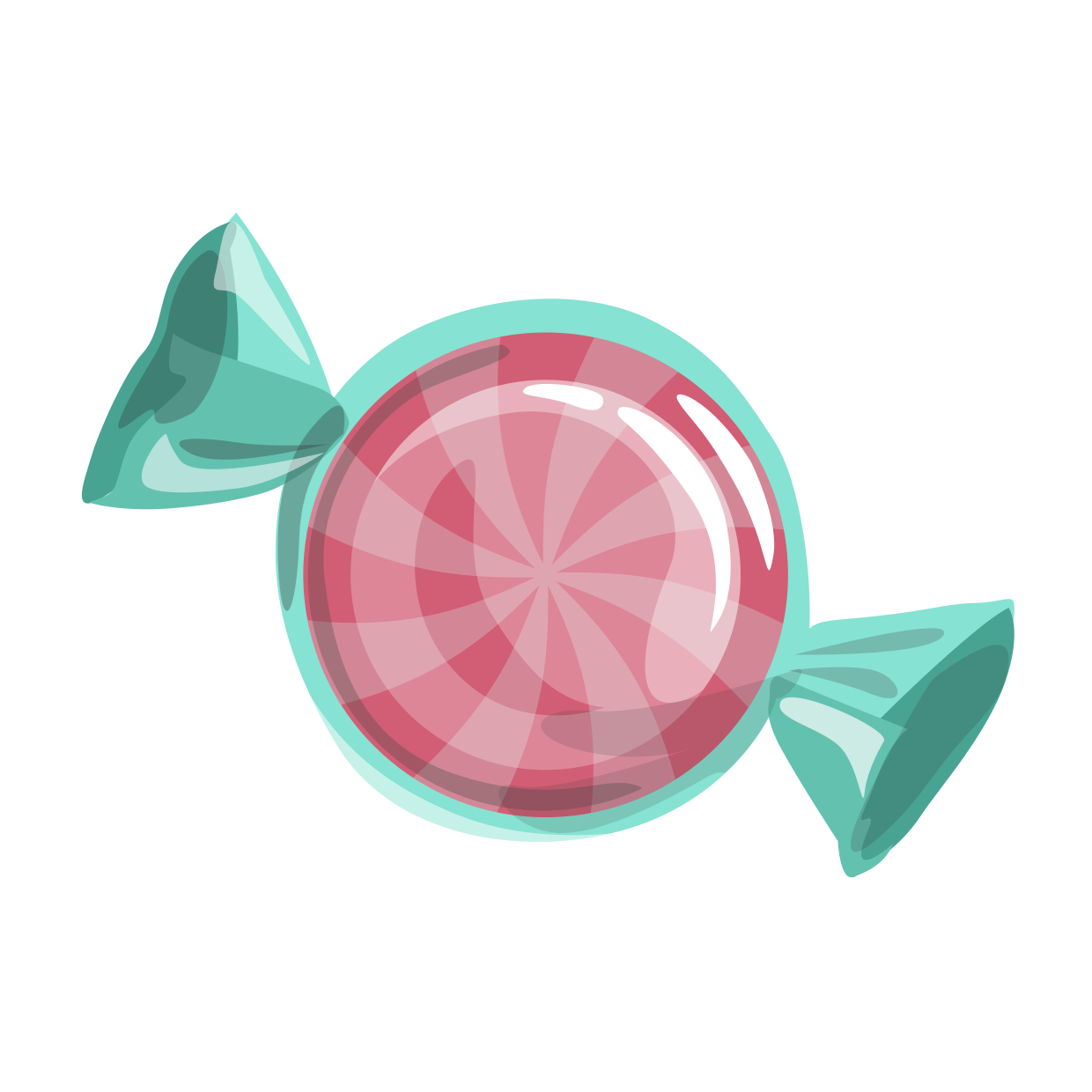 Pink and Turquoise Butterscotch Candy Template | Square Signs