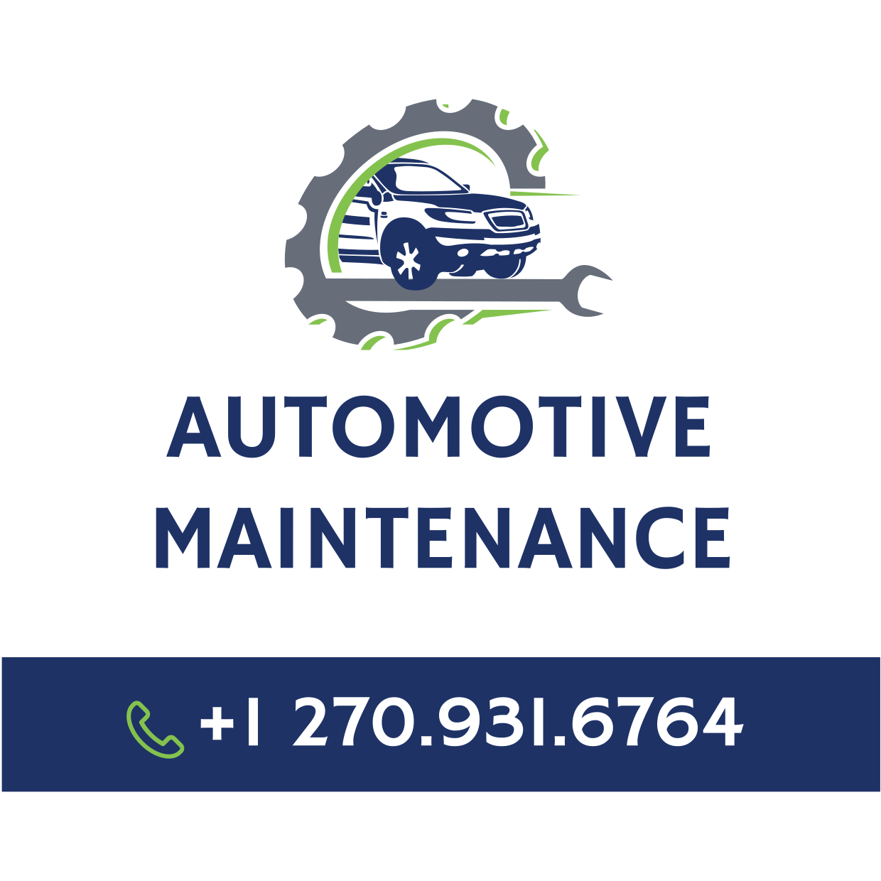 Car Icon With Maintenance Equipment Sign Template | Square Signs