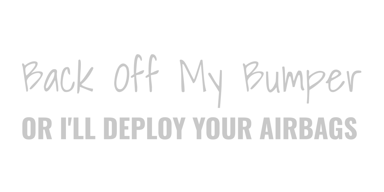 Grey Car Rear Window Textual Sign Template | Square Signs