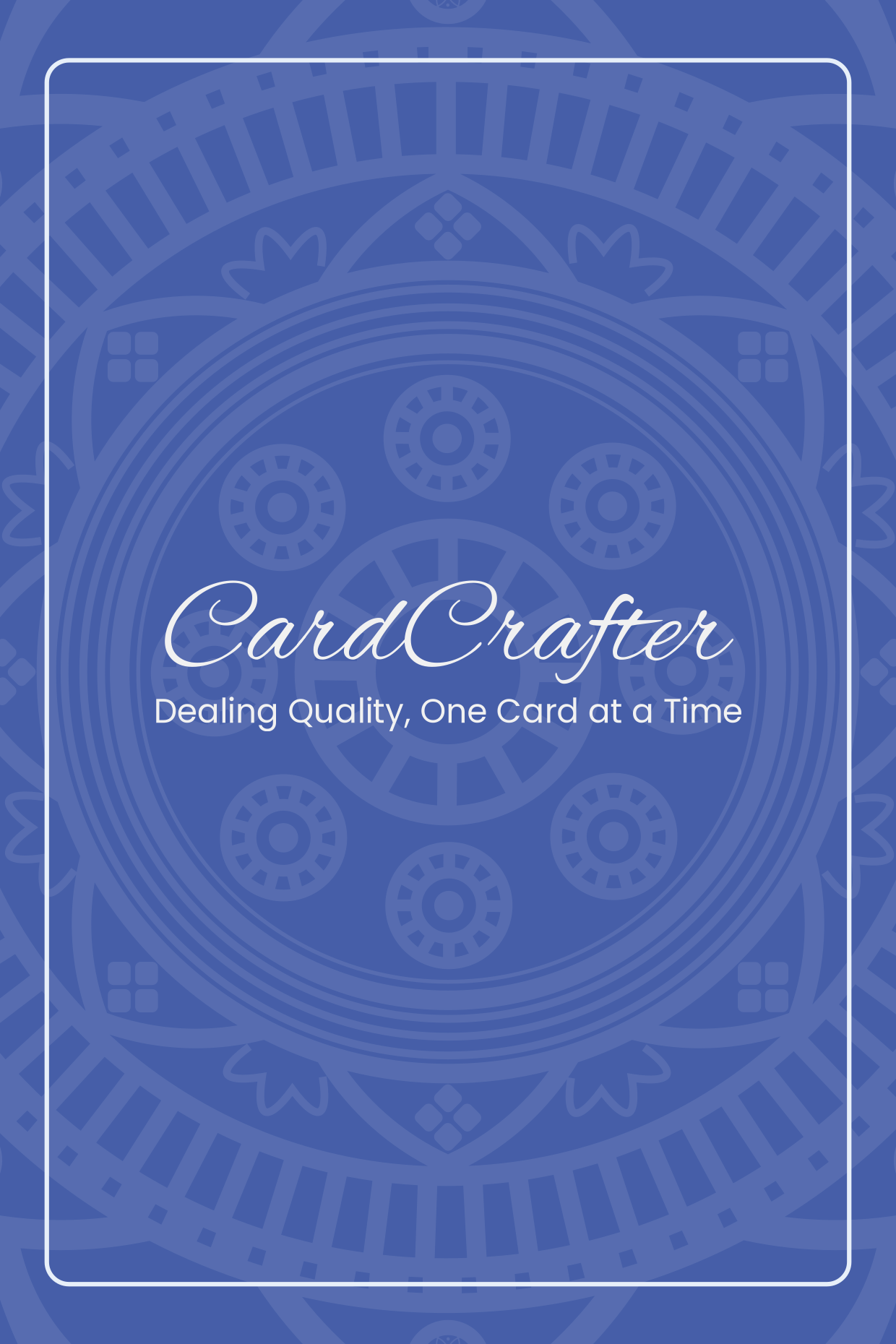Intricate Blue Playing Cards Template | Square Signs