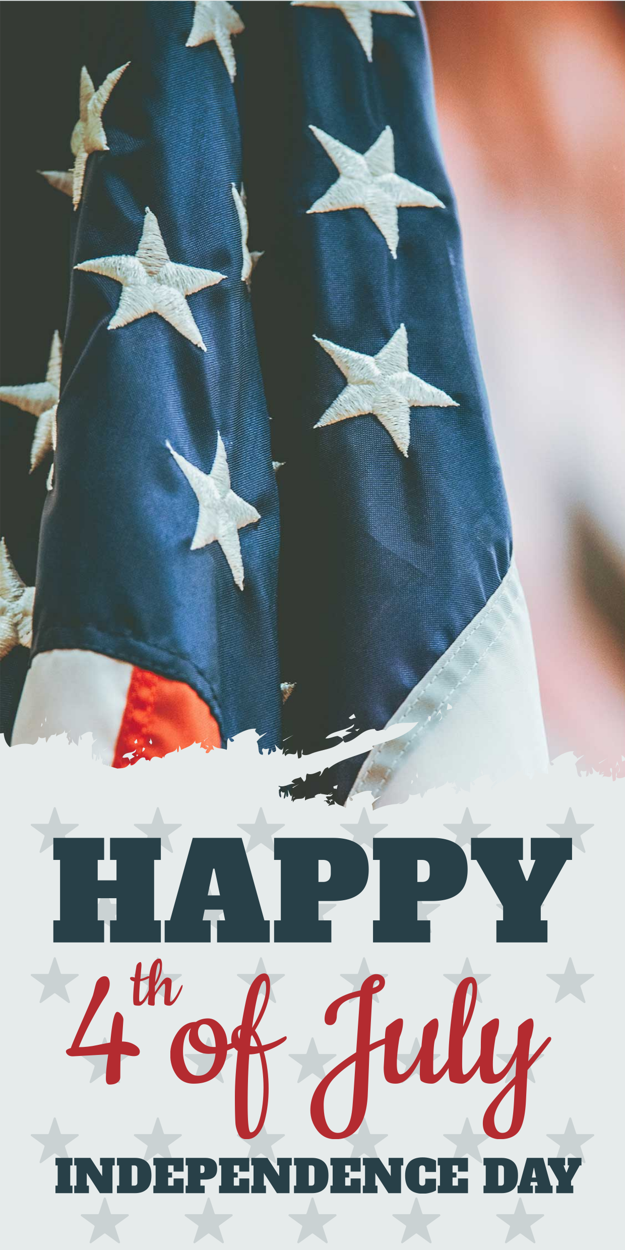 Happy 4th of July Quote and Photo Sign Template | Square Signs