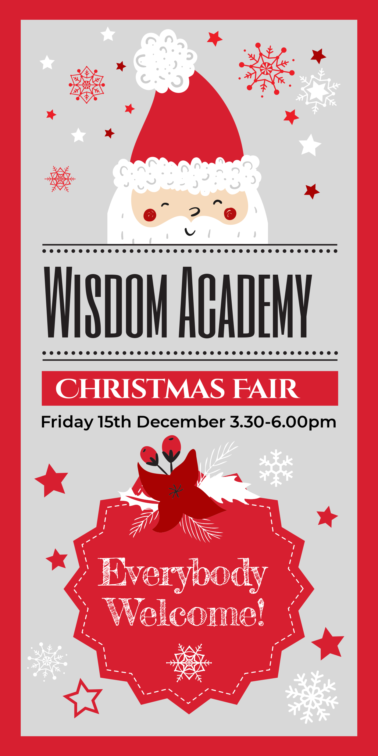 Crafty Christmas Fair Invitation Sign Template | Square Signs