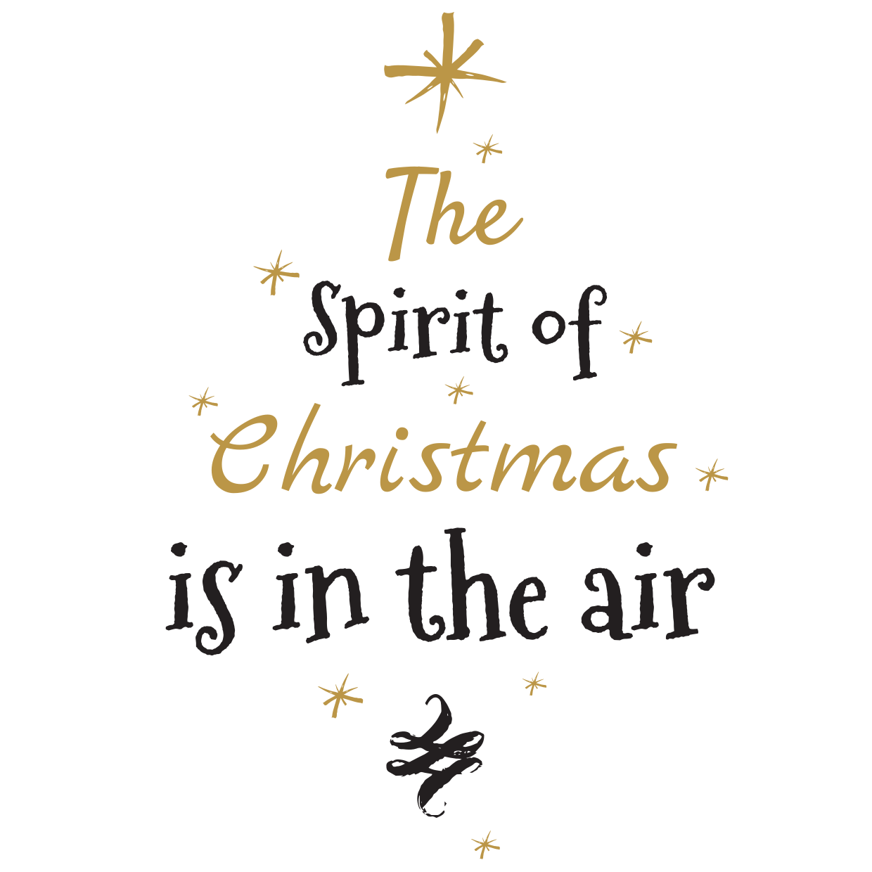 Spirit of Christmas Tree Shaped Quote Sign Template | Square Signs