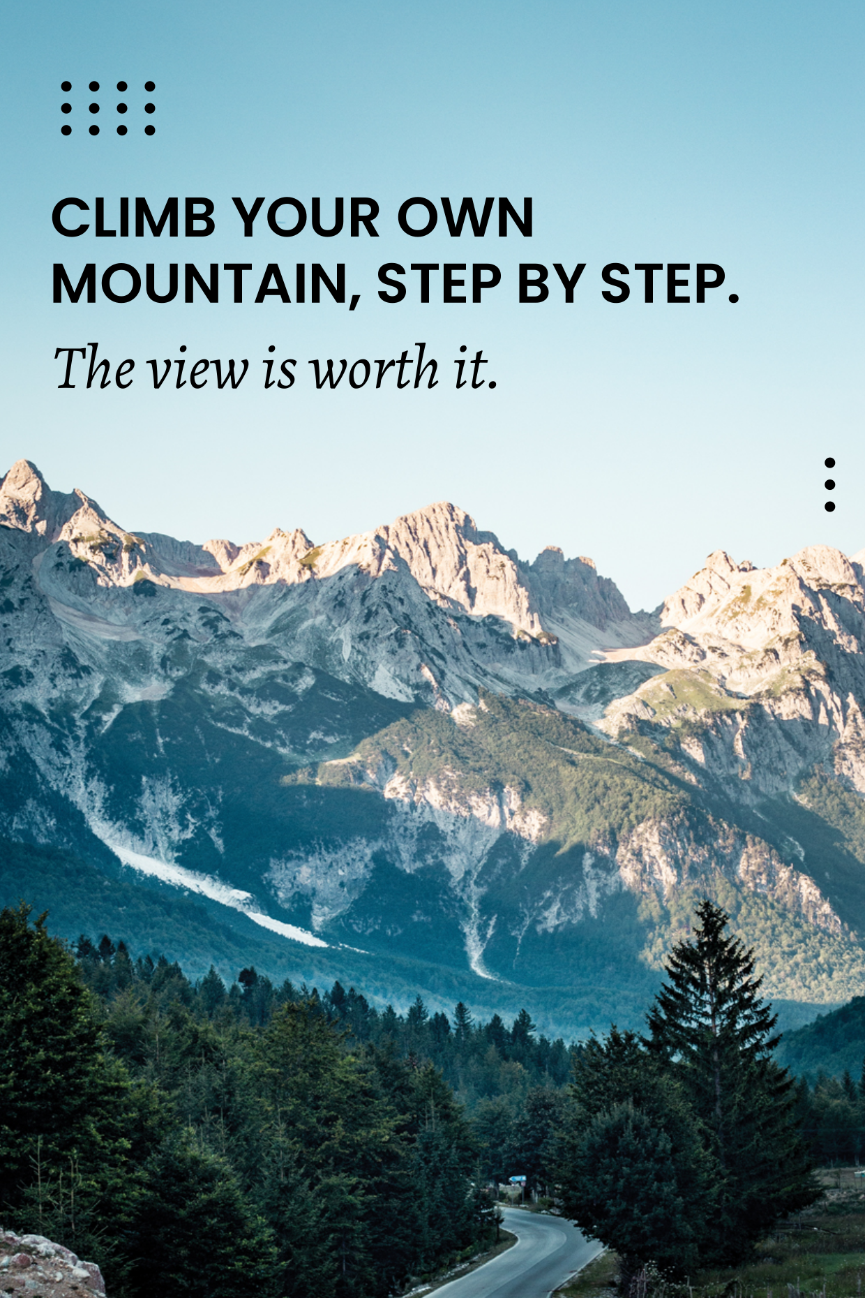 Climb Your Own Mountain Motivational Sign Template | Square Signs