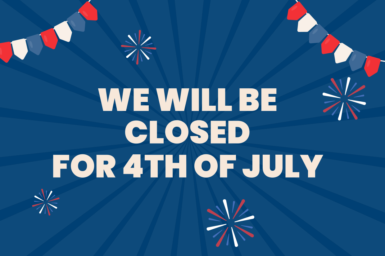 Independence Day Closure Notice Sign Template | Square Signs