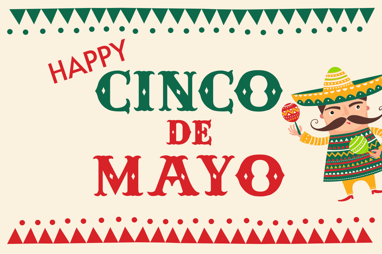 Red and Green Cinco De Mayo Celebratory Sign Template | Square Signs