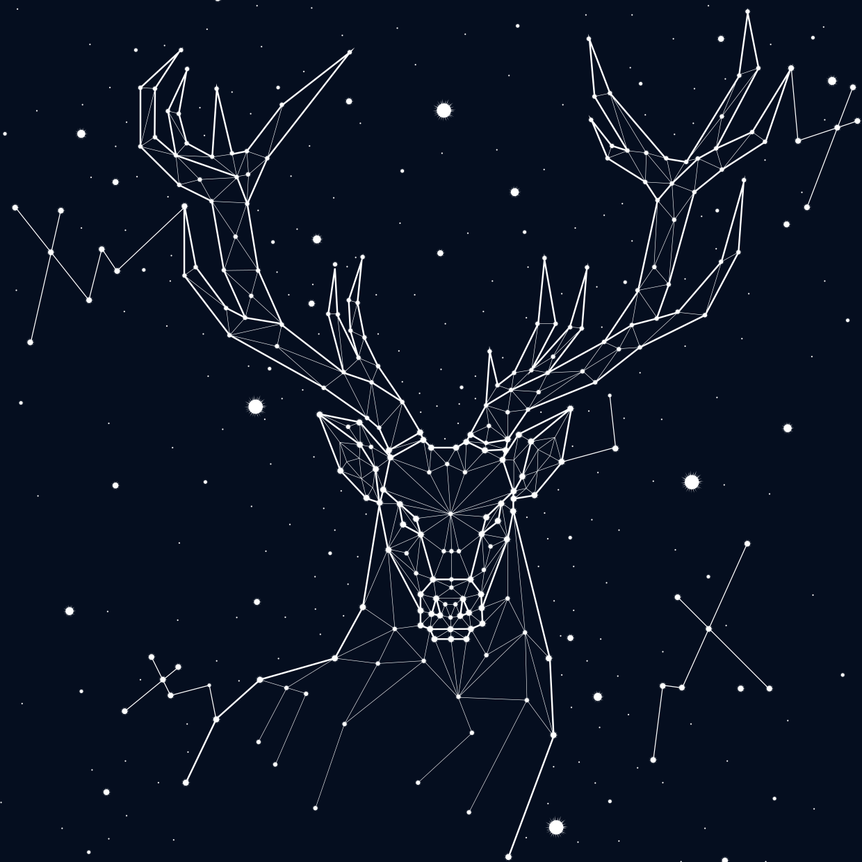 Custom Deer Constellation Art Sign Template | Square Signs