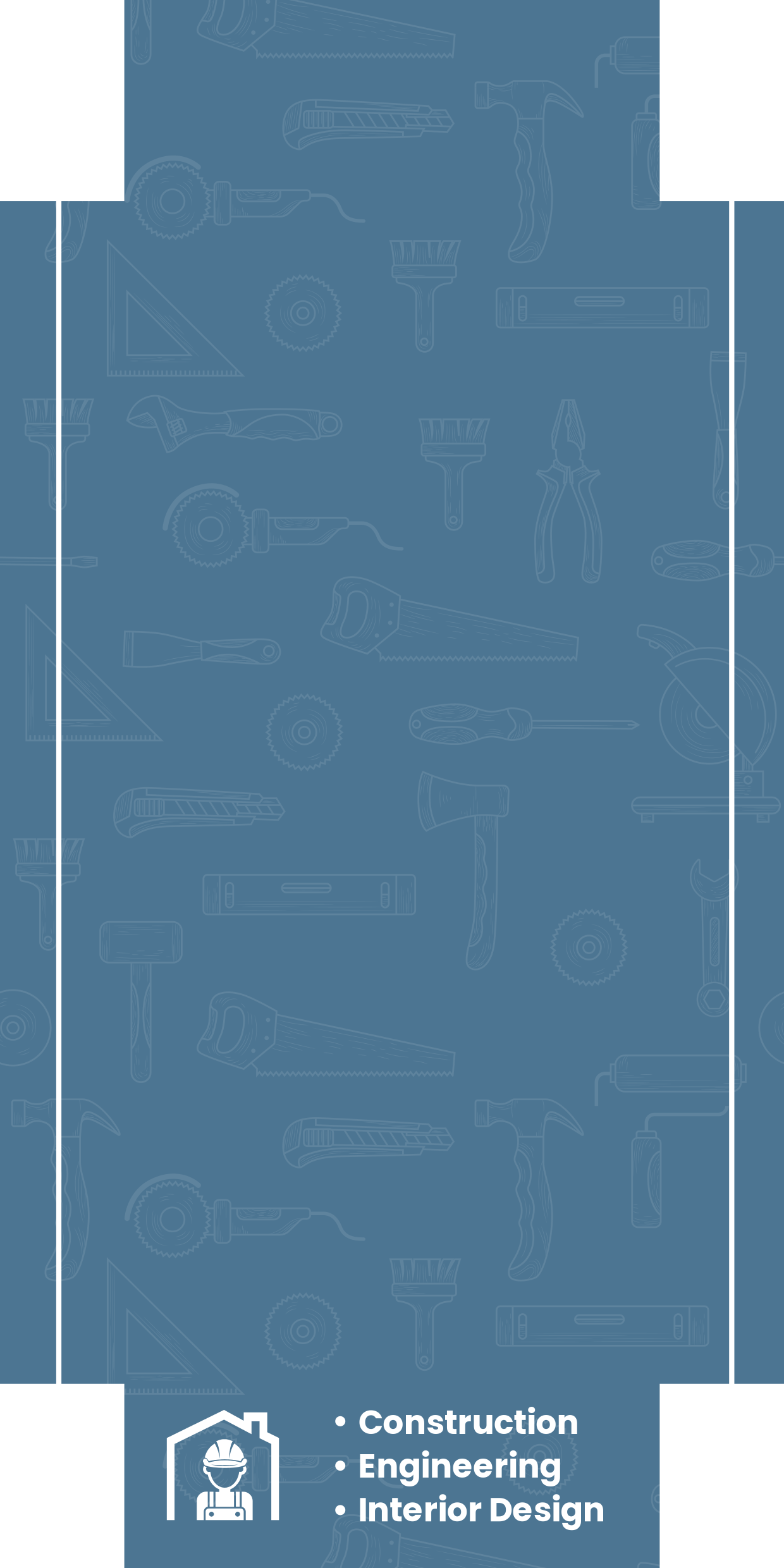 Construction Company Services and Logo Table Runner Template | Square Signs