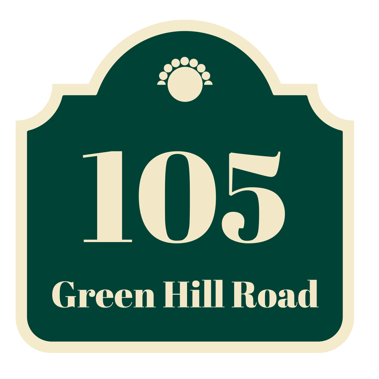 Green Hill Road Custom Address Sign Template | Square Signs