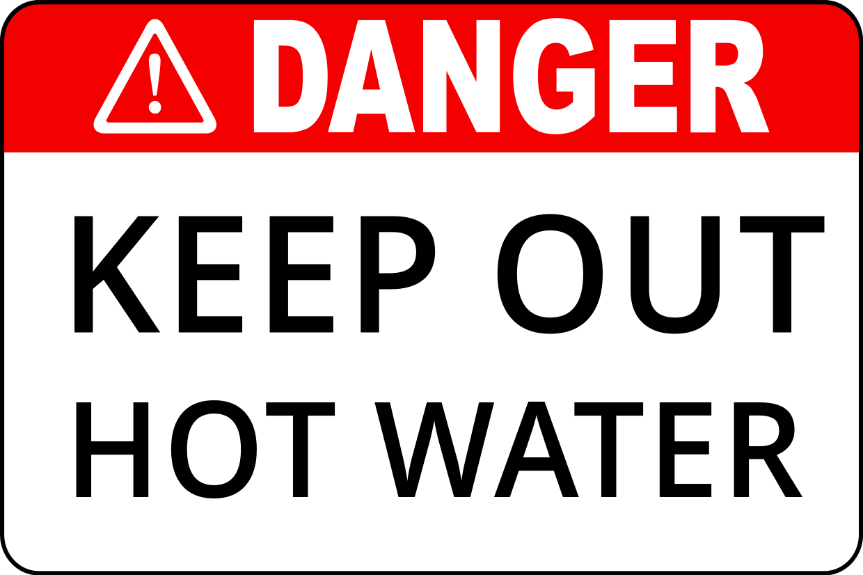 Hot Water Warning Signs