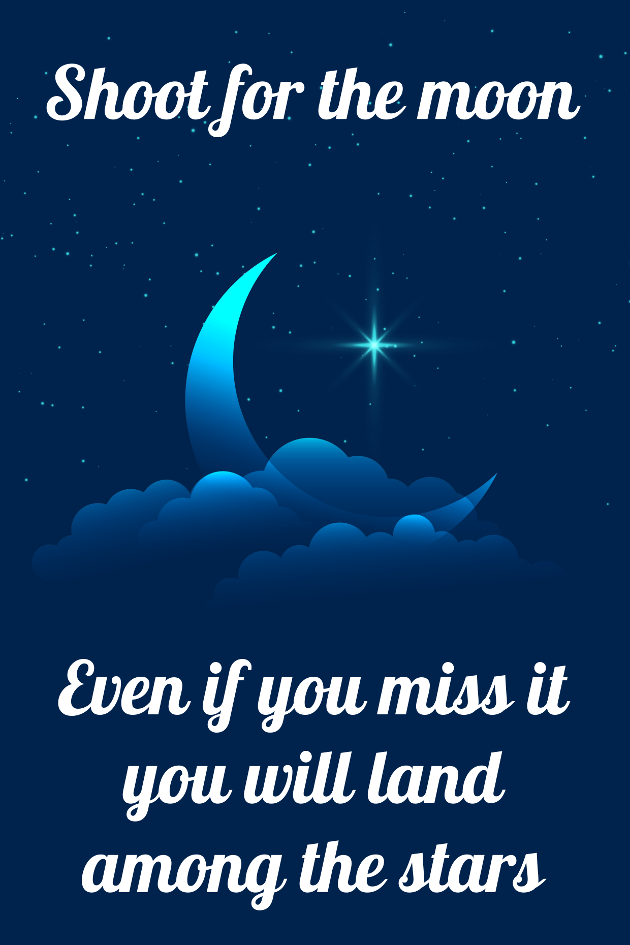 Starry Sky Illustration With a Quote Template | Square Signs