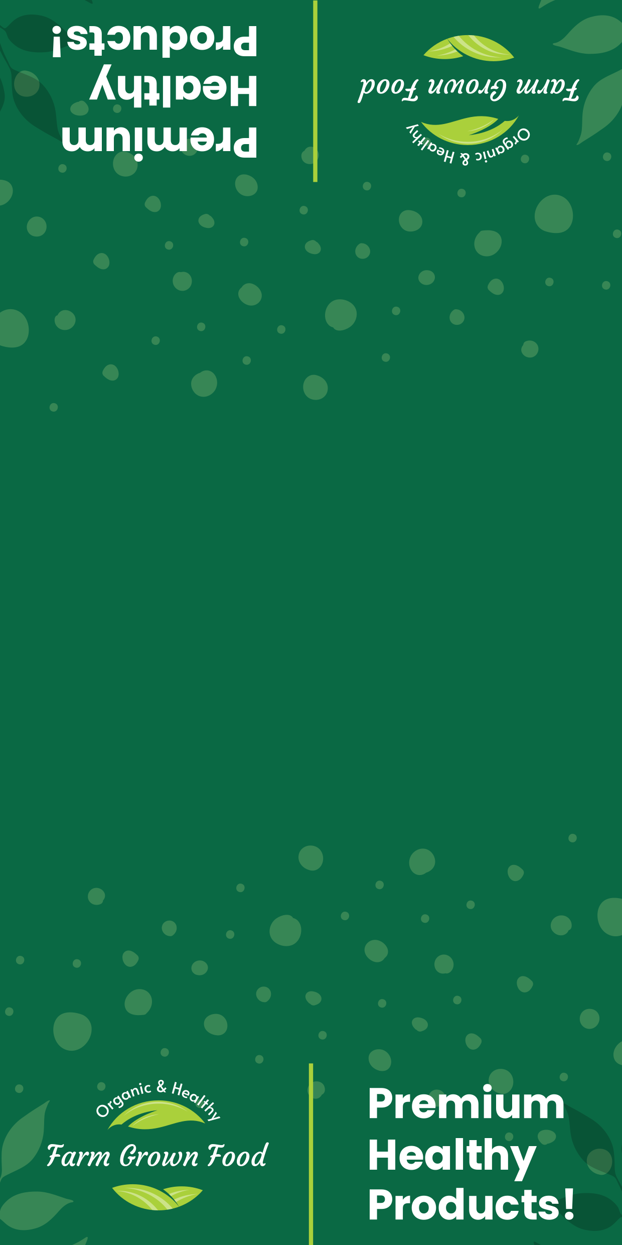 Eco Products With Leaf Icons Business Table Runner Template | Square Signs