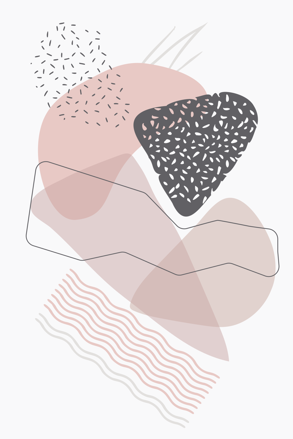 Abstract Shapes in Soft Colors Sign Template | Square Signs