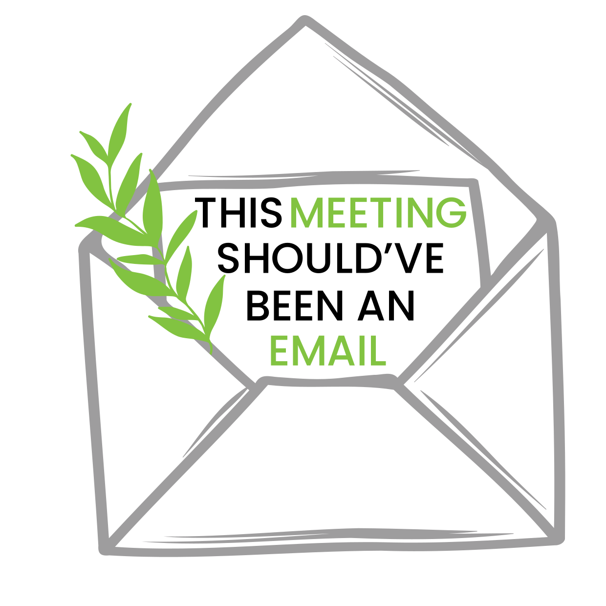Open Envelope With a Funny Letter Template | Square Signs