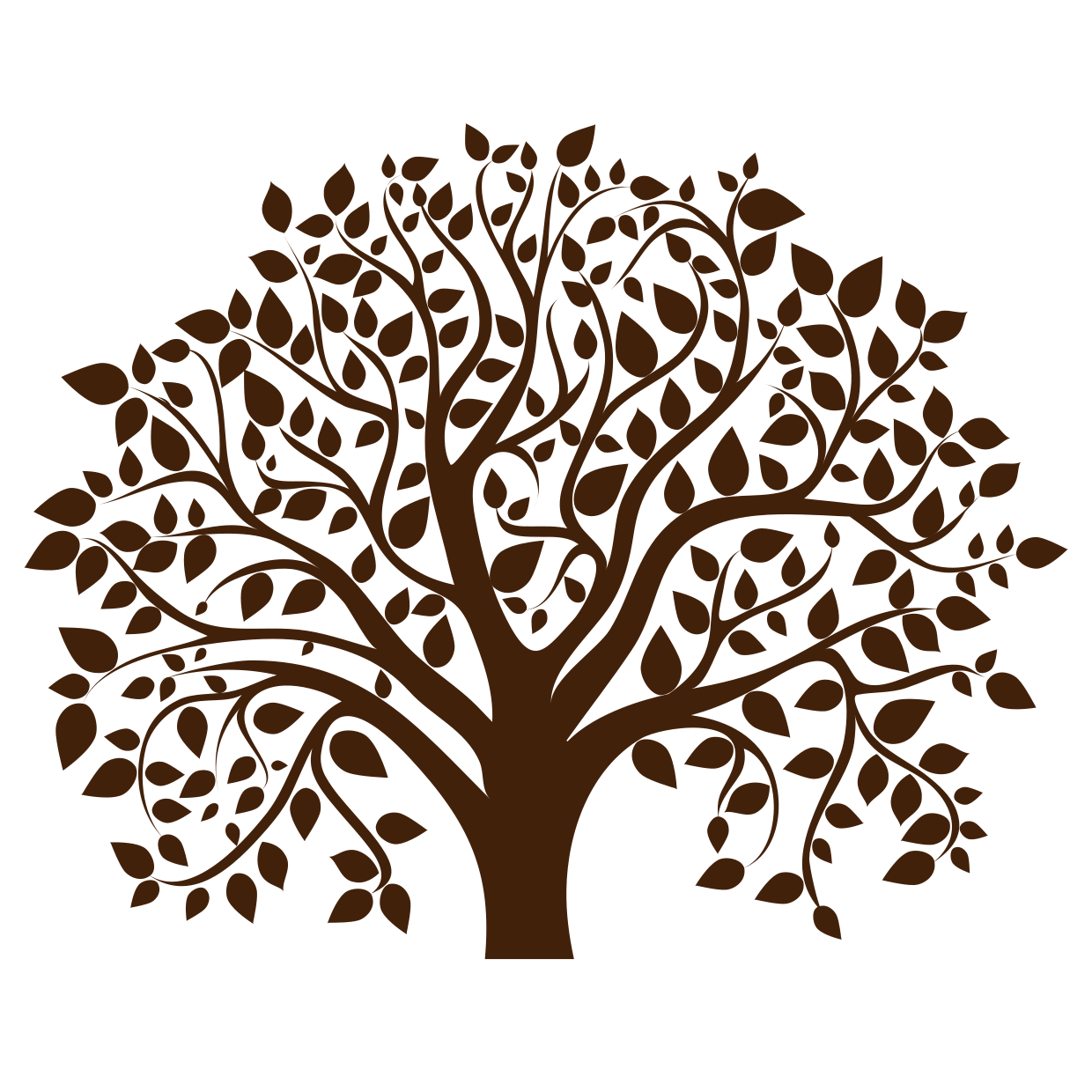 Large Tree With Ornate Leaves and Branches Nature Template | Square Signs