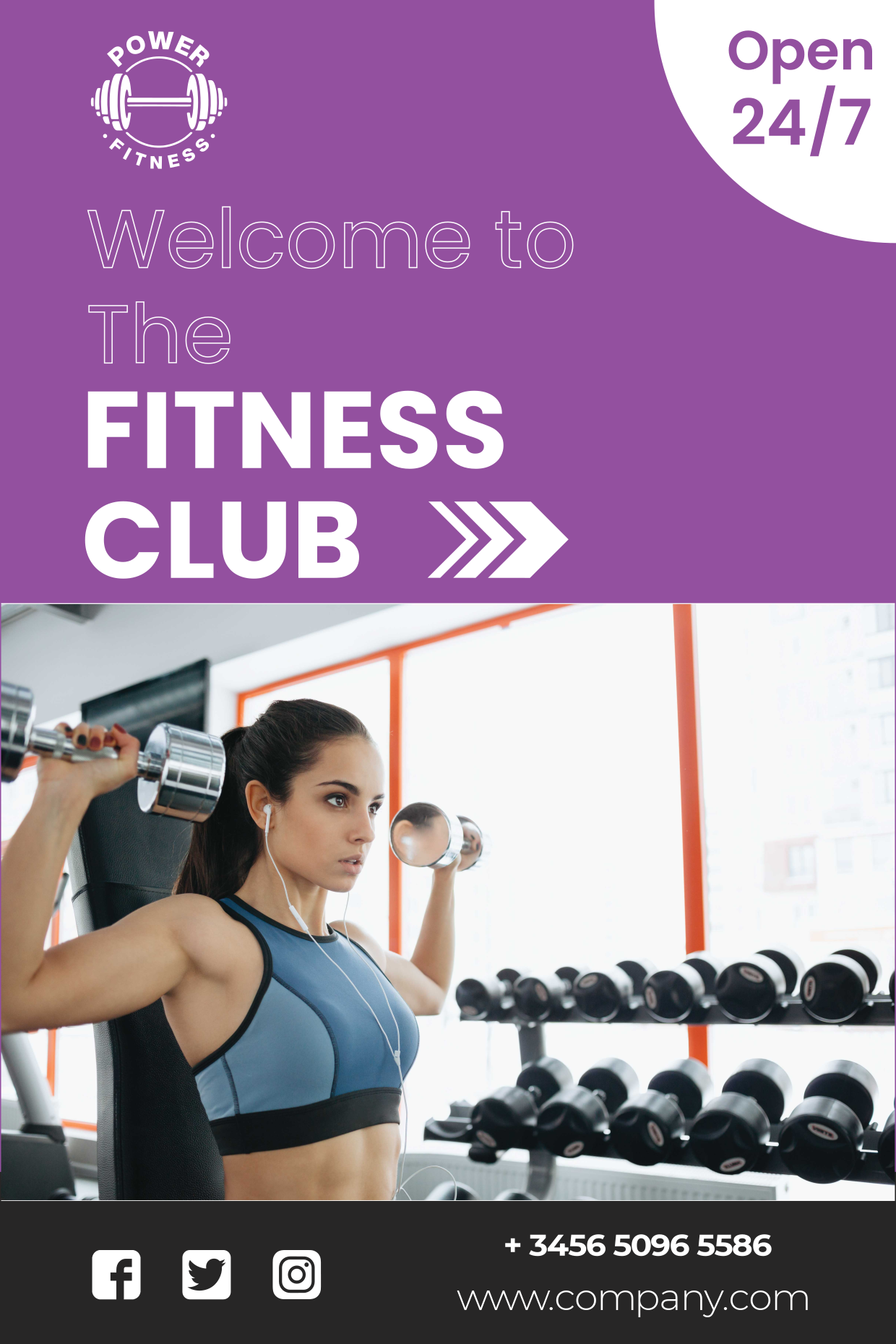 Fitness Club Welcome Sign Template | Square Signs