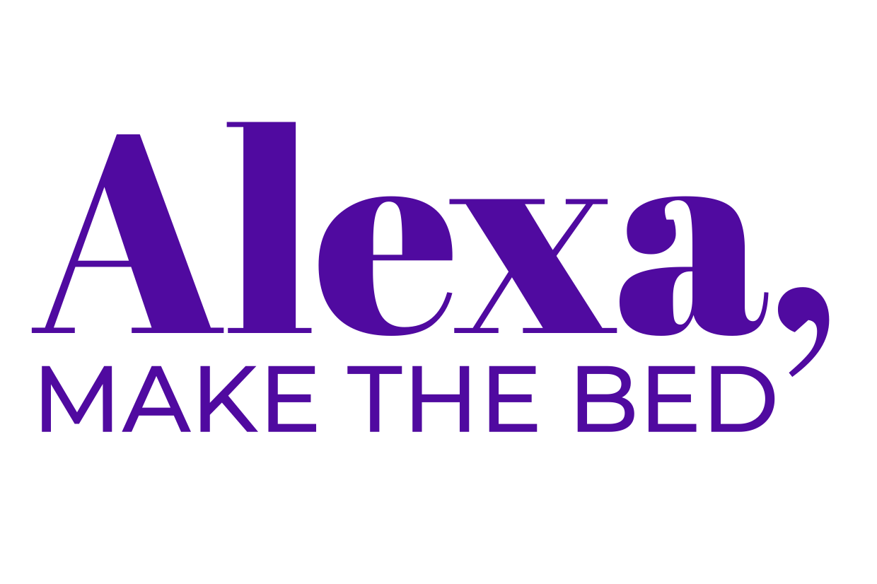 Funny Alexa Make The Bed Purple Sign Template | Square Signs