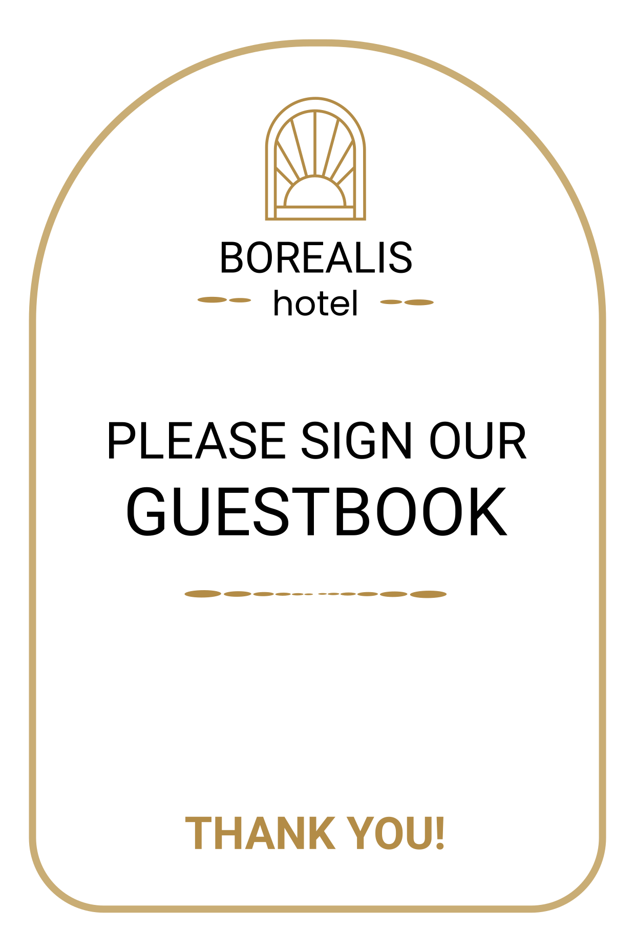 Art Deco Hotel Guestbook Sign Template | Square Signs
