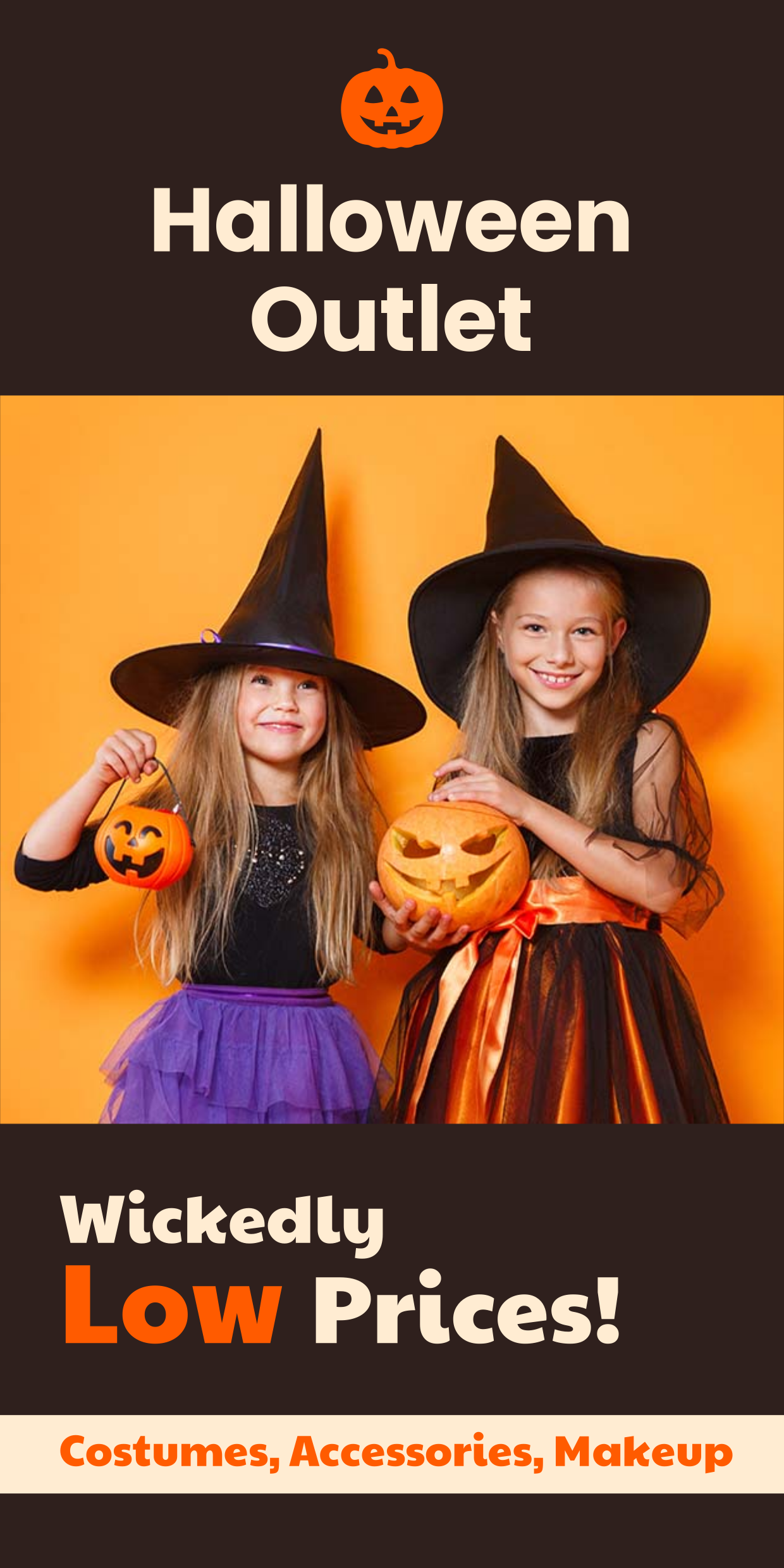 Halloween outlet store sign template | Square Signs