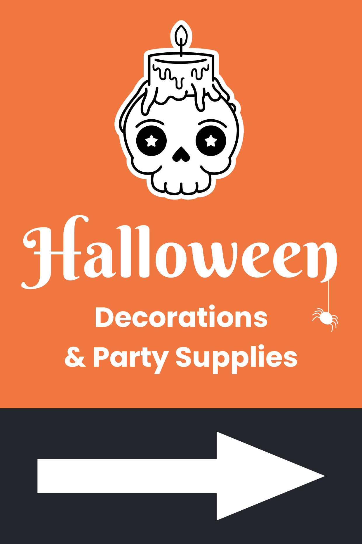 Halloween Supplies Wayfinding Sign Template | Square Signs
