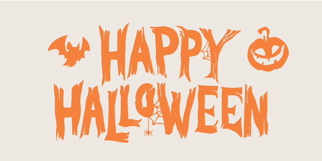 Happy Halloween Spooky Sign Template | Square Signs