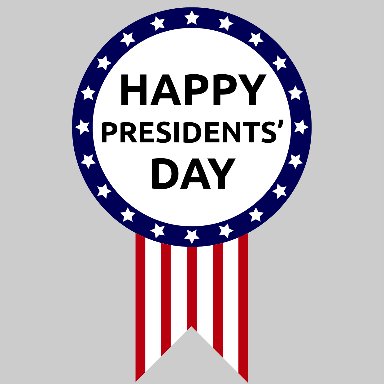 Pin-Themed US Flag Happy Presidents' Day Sign Template | Square Signs