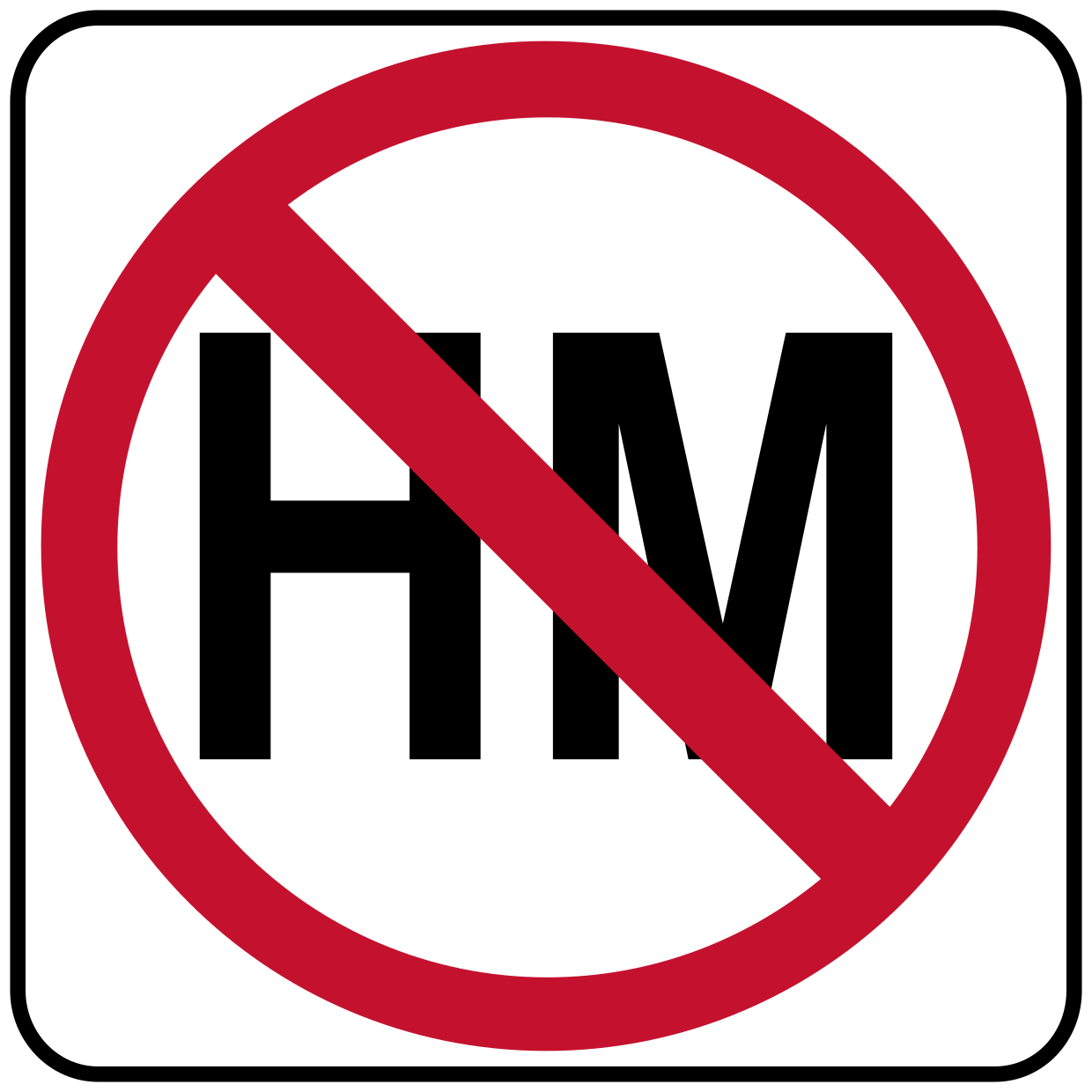 Hazardous Material Prohibited Warning Sign Template | Square Signs