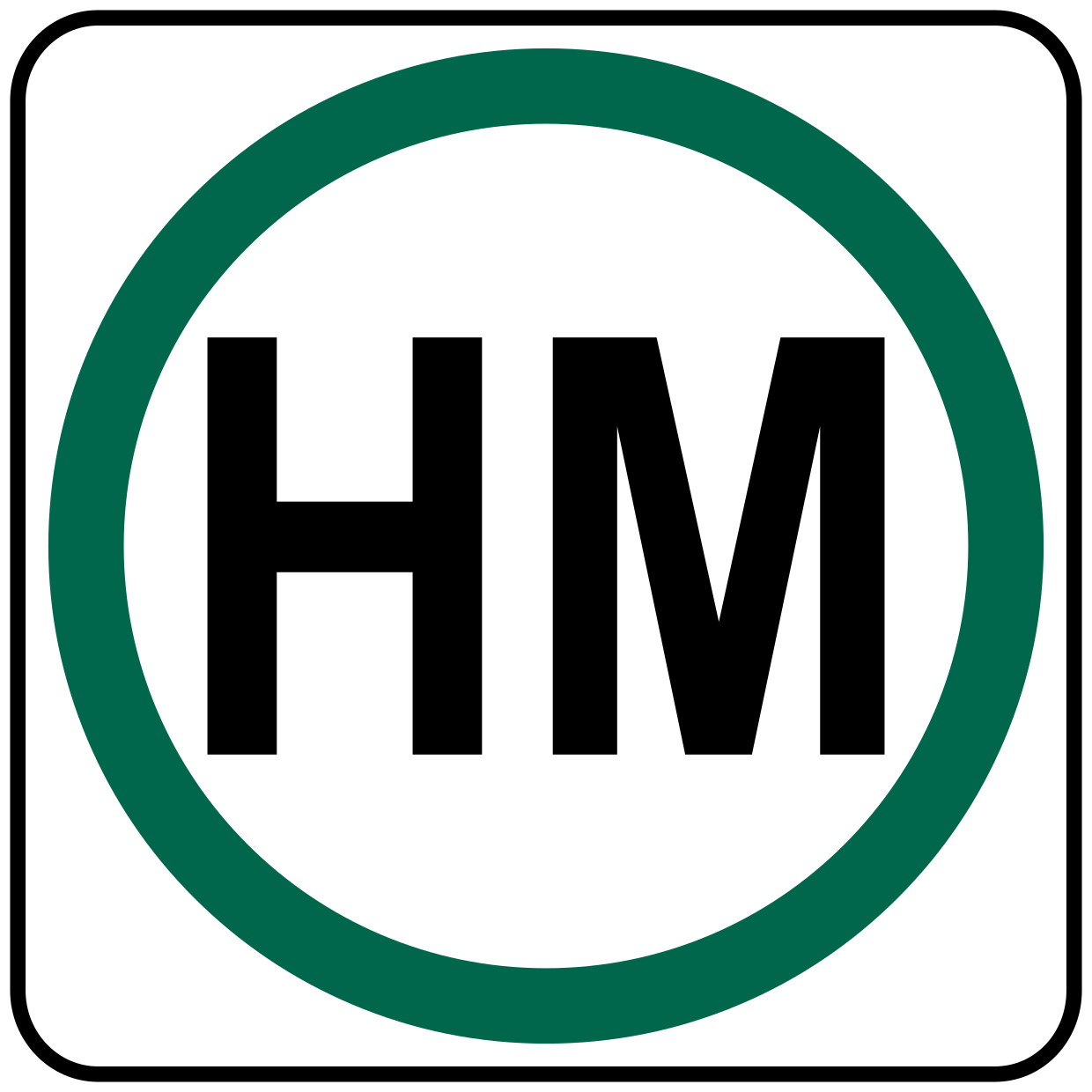 Hazardous Material Route Sign Template | Square Signs