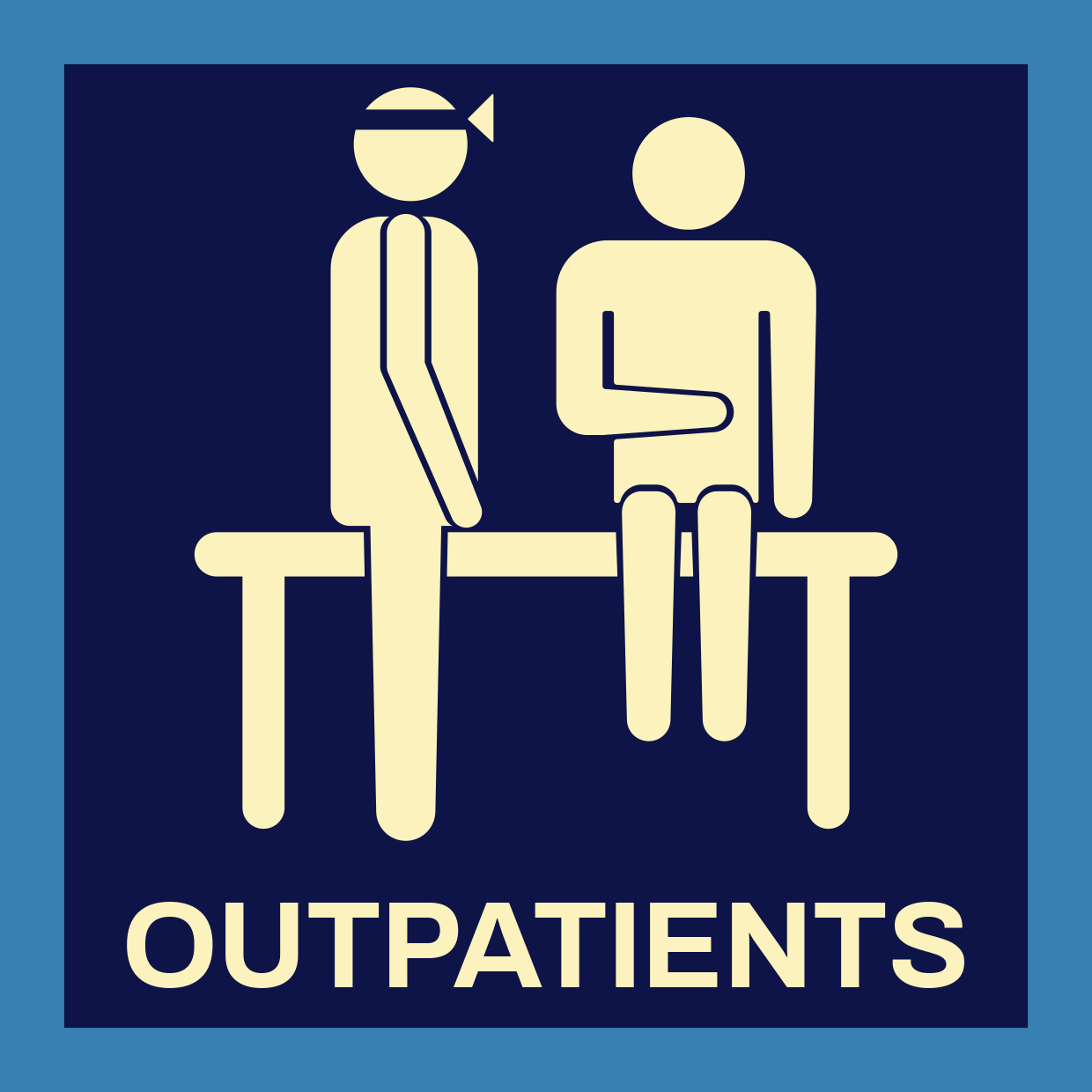 Doctor Patient Outpatient Department Hospital Sign Template | Square Signs