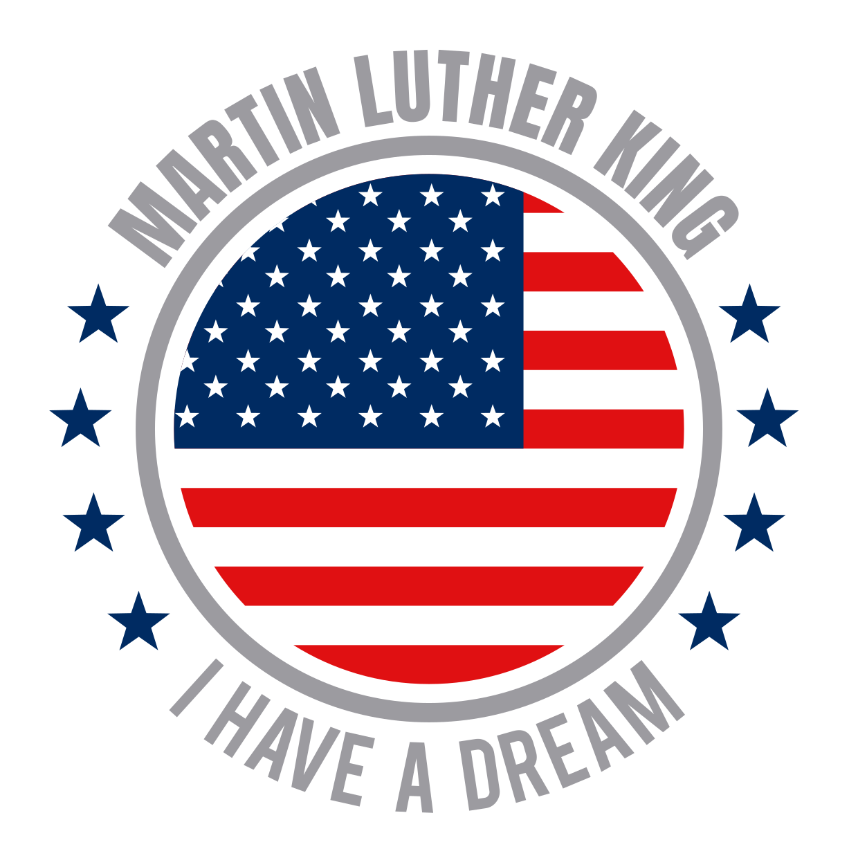 American Flag With a Martin Luther King Quote Template | Square Signs