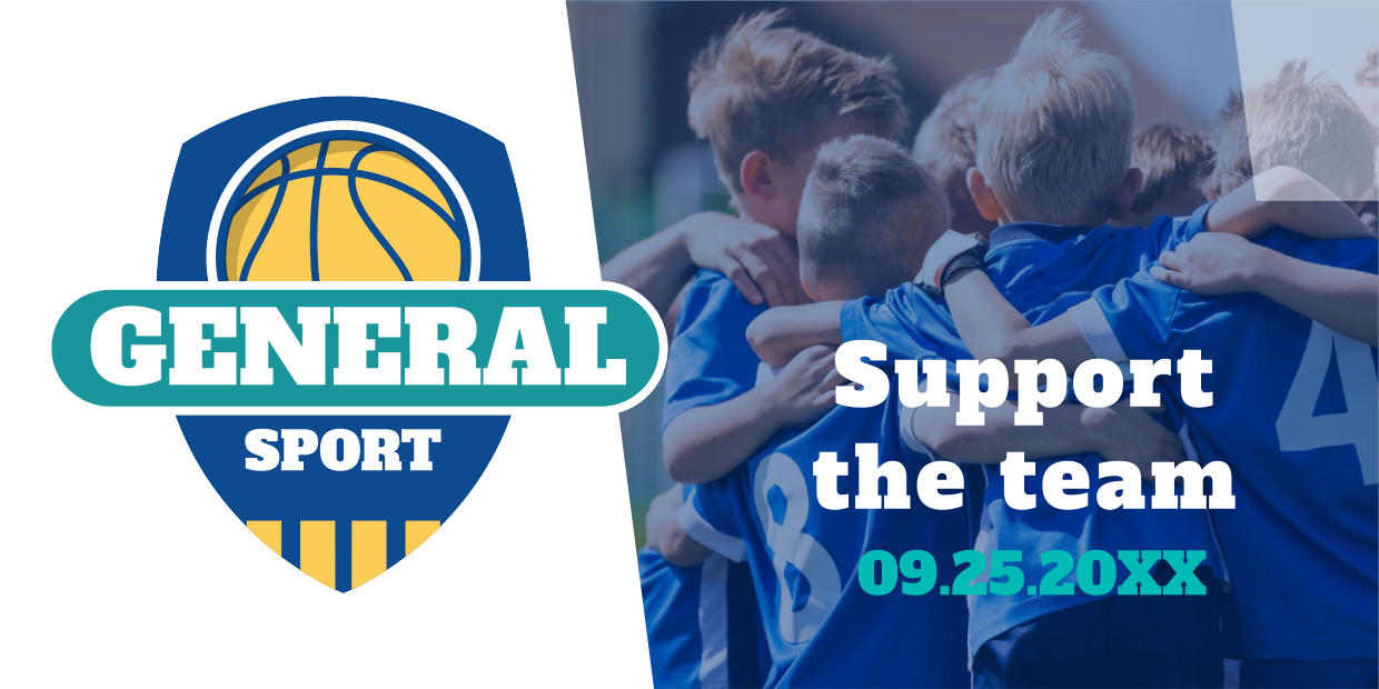 Sports Team Support Event with Date Sign Template | Square Signs