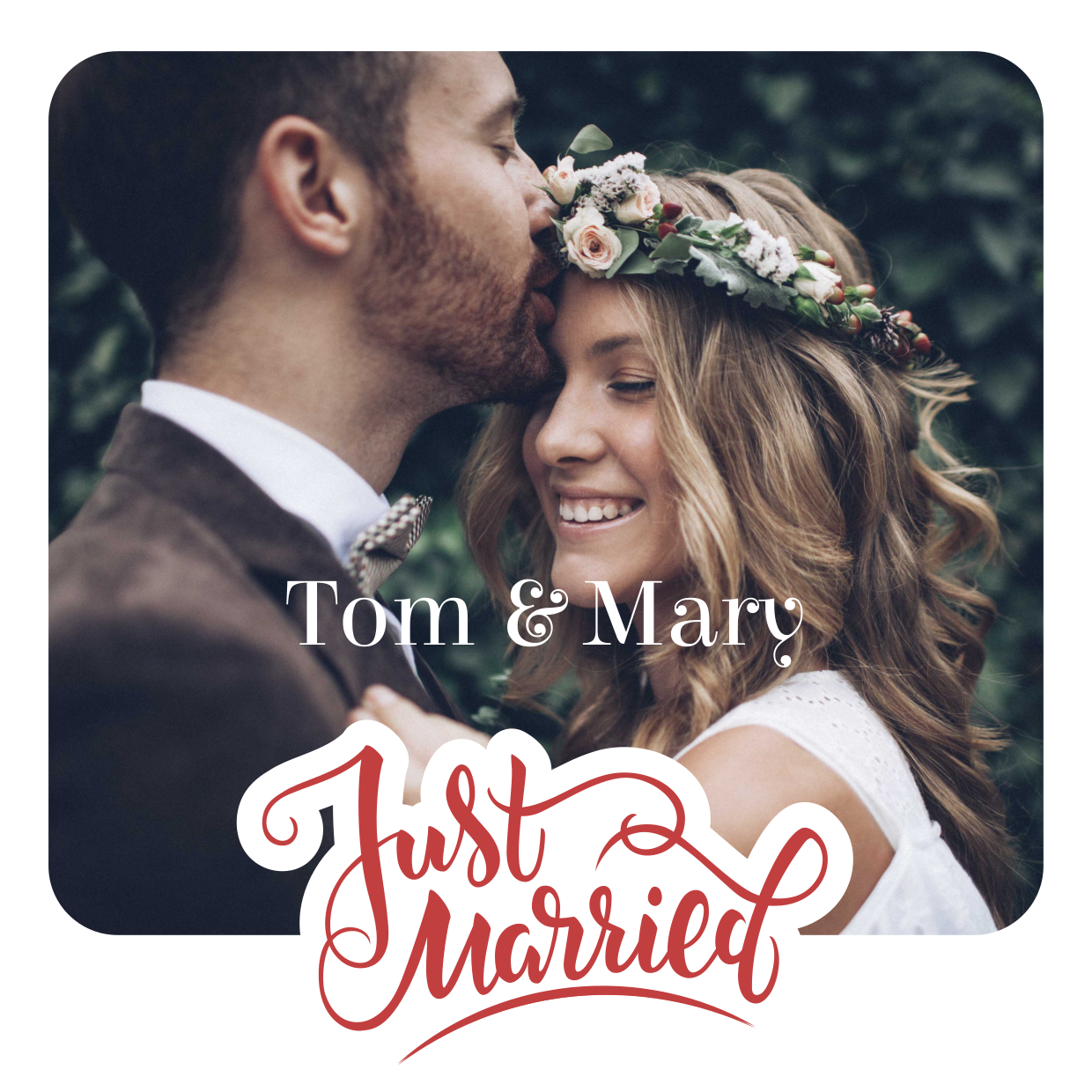 Happy Newlyweds Wedding Sign Template | Square Signs