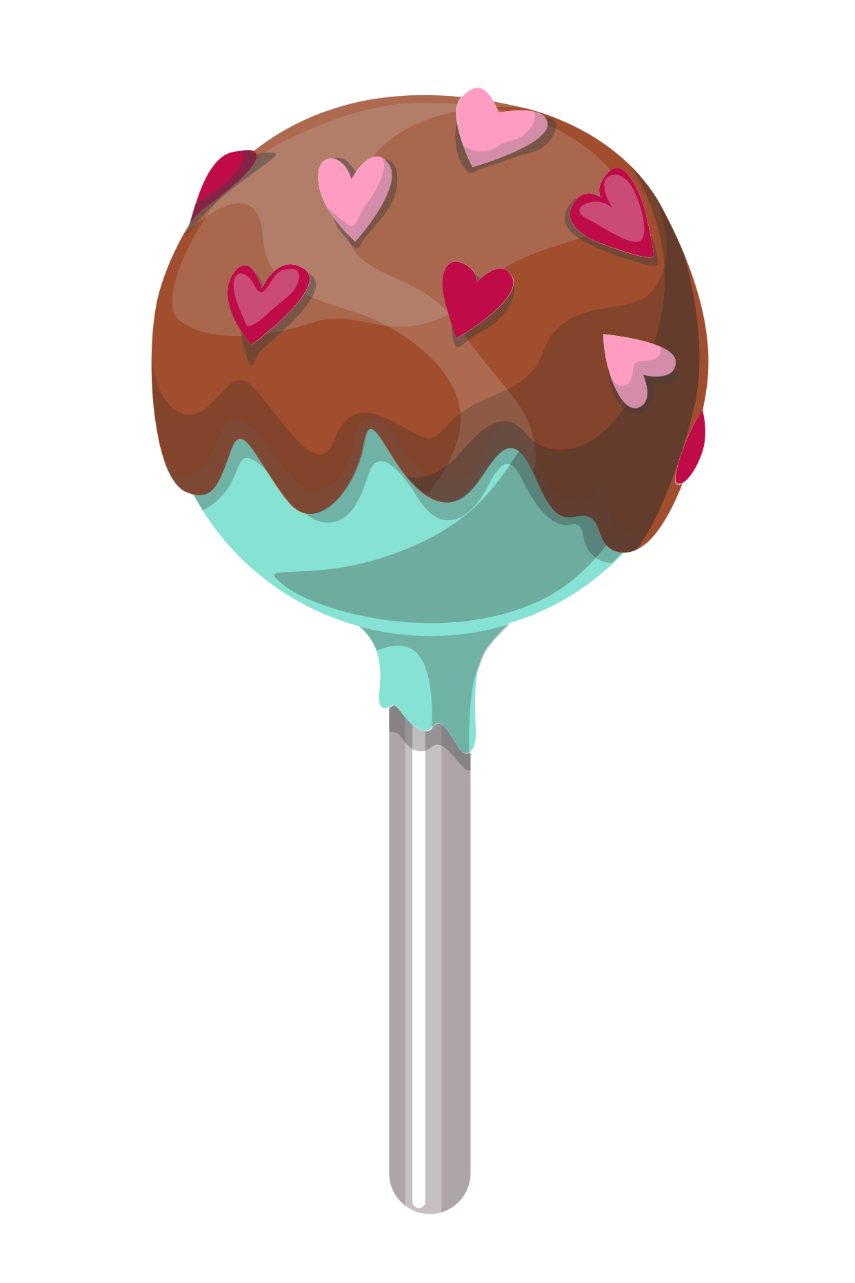 Lollipop With a Chocolate Glaze Sign Template | Square Signs