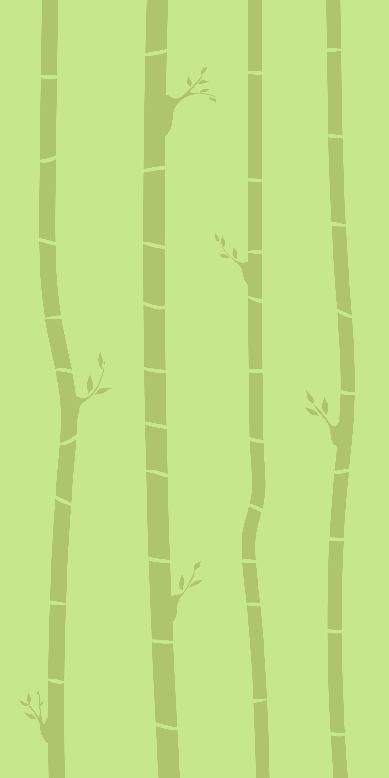 Long Light Green Bamboo Trees Sign Template | Square Signs