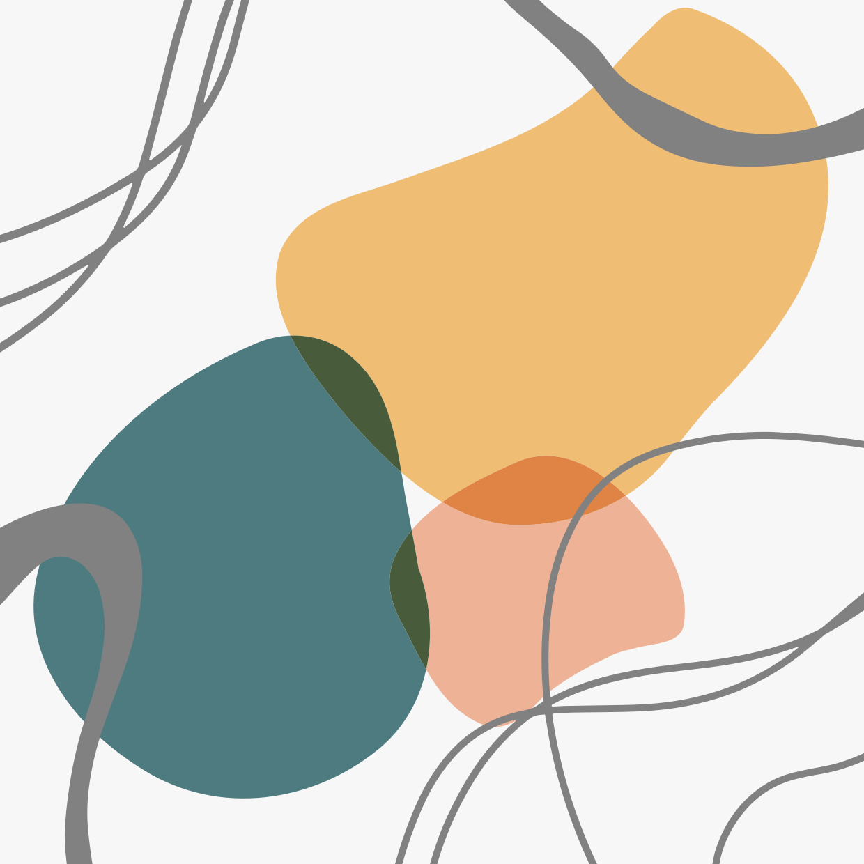 Scandinavian Harmony Colorful Modern Art Sign Template | Square Signs