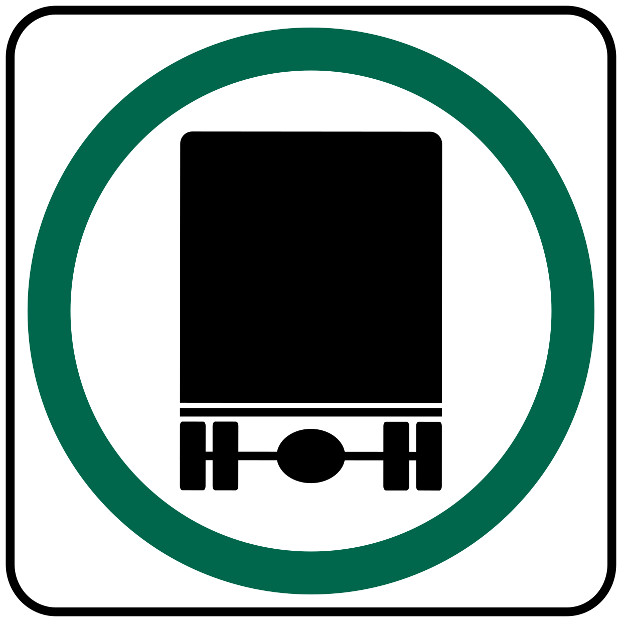 National Network Route for Commercial Trucks Sign Template | Square Signs