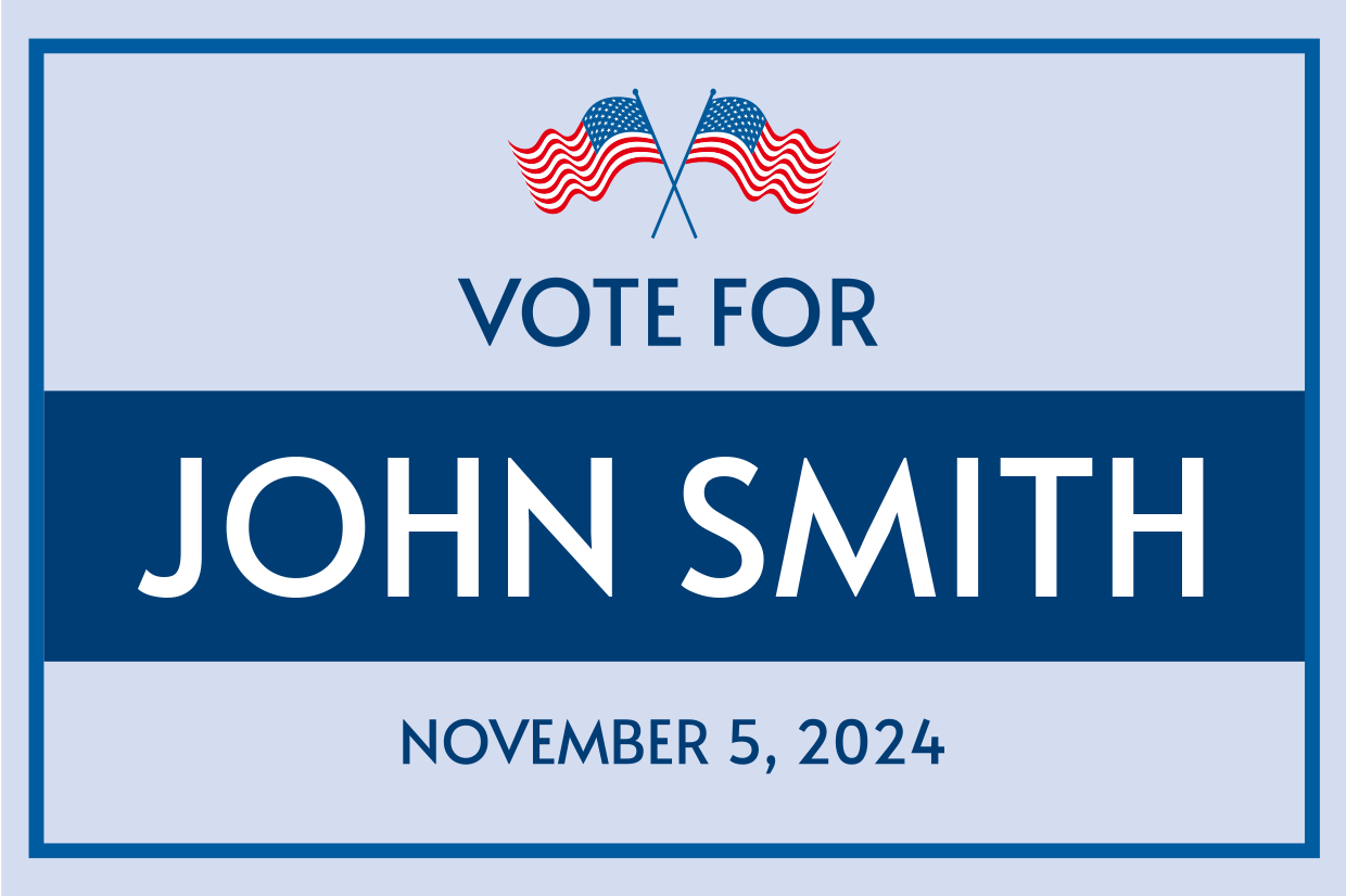 Navy Blue-Inspired Political Sign Template | Square Signs