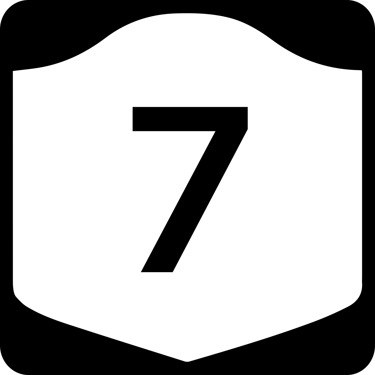 New York State Route 7 Shield Traffic Sign Template | Square Signs