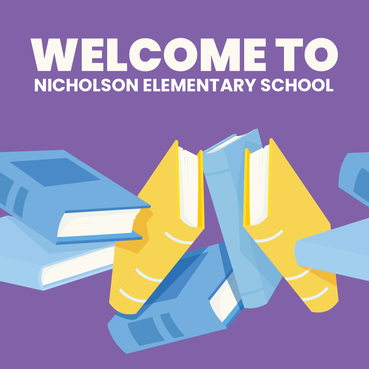 Welcome to Elementary School Sign Template | Square Signs