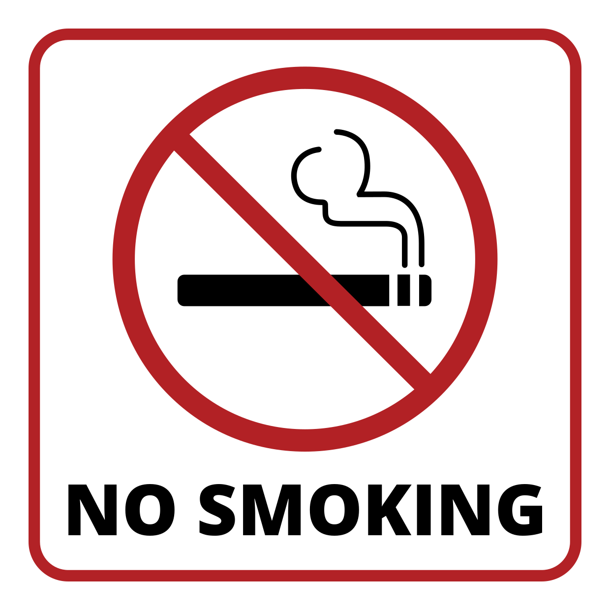 No Smoking Prohibition Sign Template | Square Signs