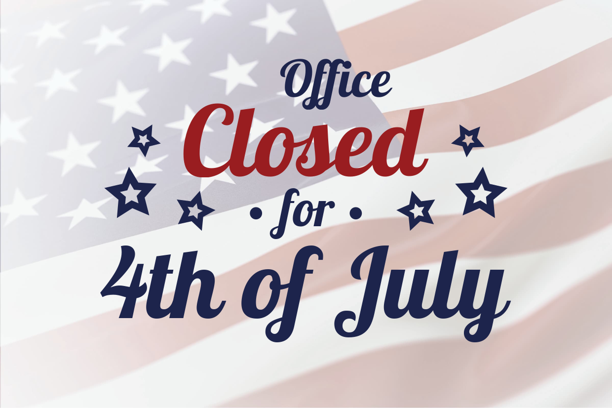 American Flag Background 4th Of July Closed Sign Template Square Signs