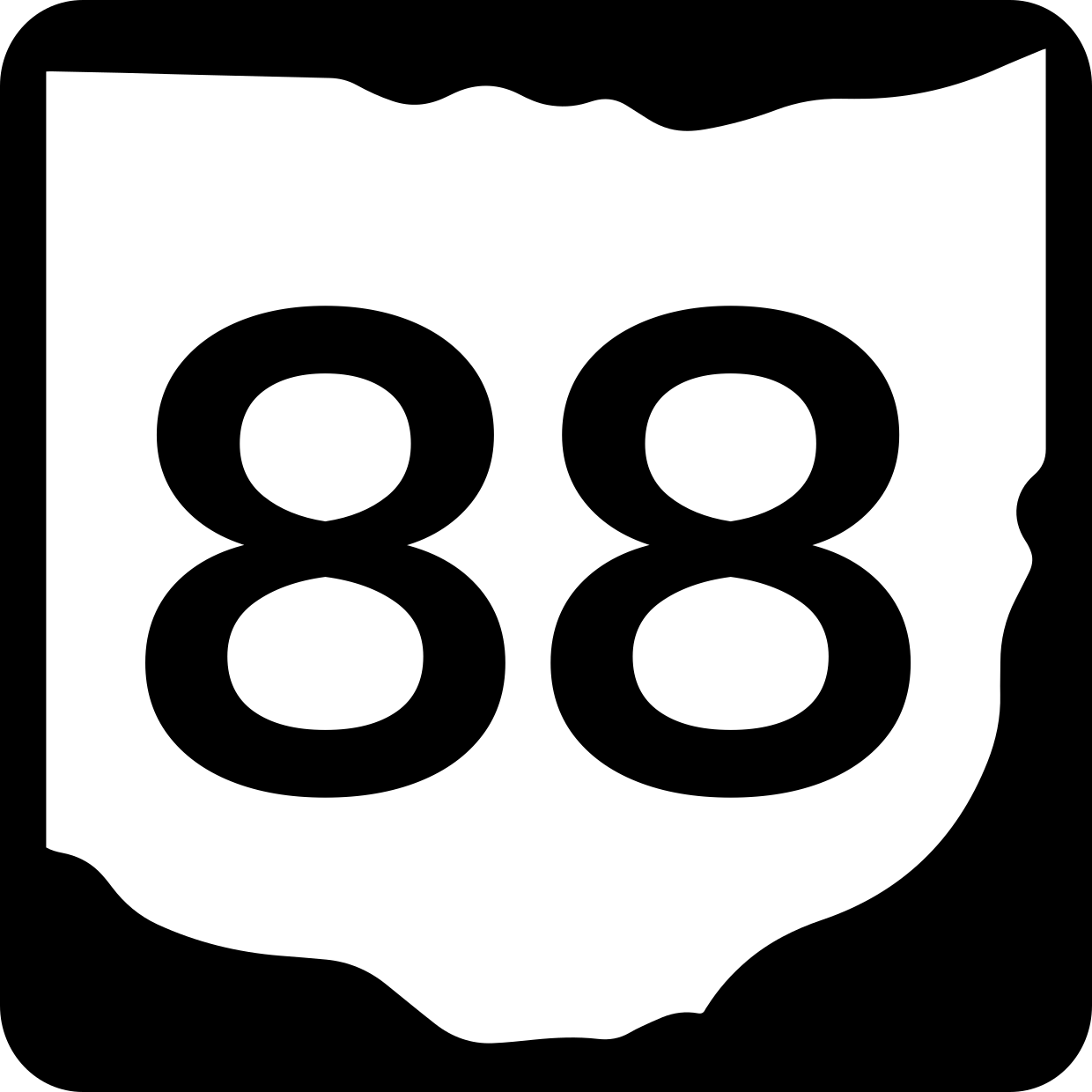 Ohio State Route 88 Highway Shield Road Sign Template | Square Signs