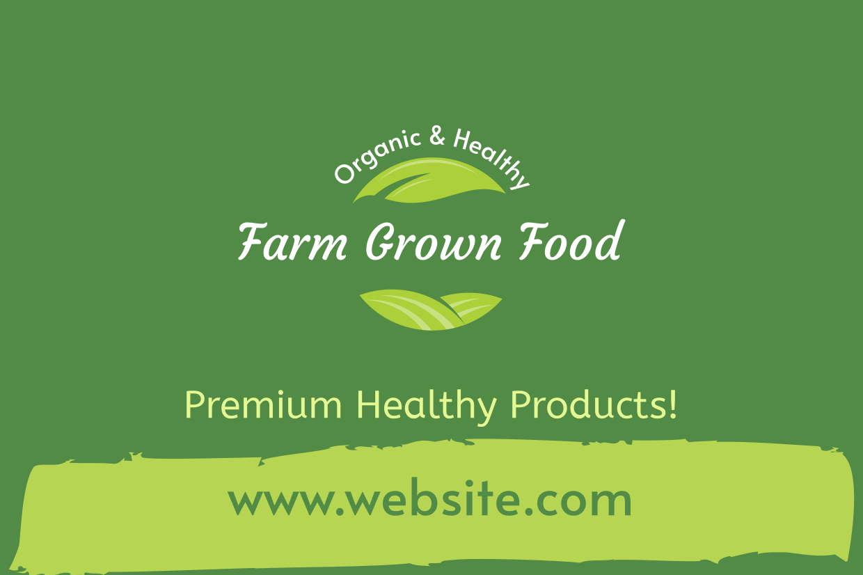 Organic Products Store Sign Template | Square Signs