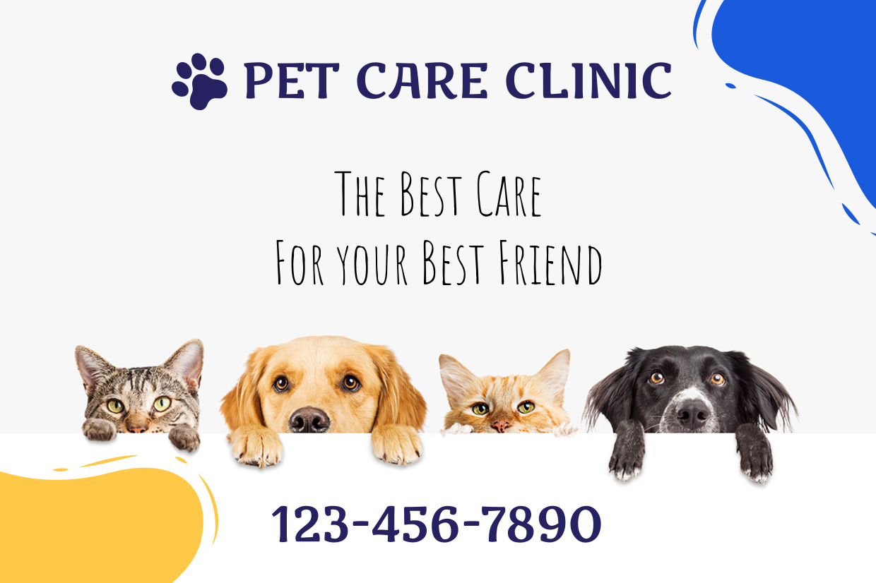 Pet Care Clinic Dog and Cat Best Friends Sign Template | Square Signs